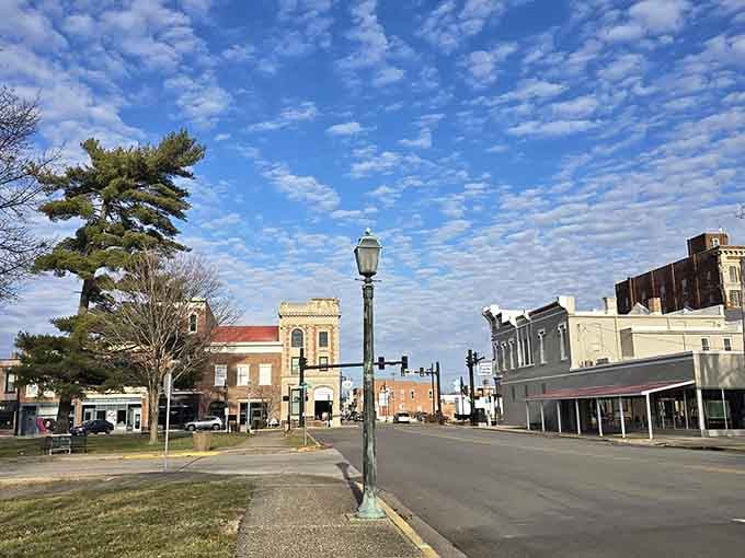 Downtown Vincennes looks like someone hit pause on the 1800s and nobody bothered to press play again.