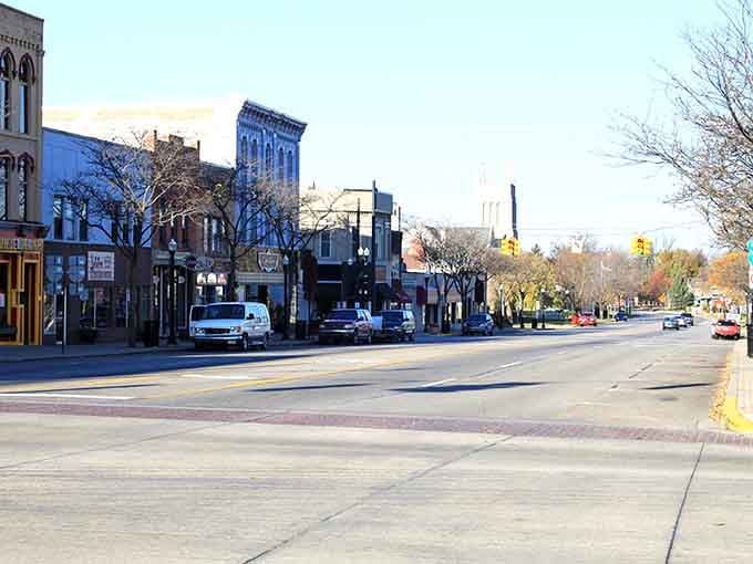 Grand River Avenue serves up classic American architecture with a side of genuine small-town charm that can't be faked.