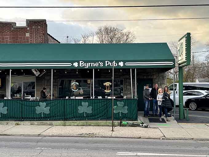 That green awning isn't just decoration, it's a beacon calling you home to authentic Irish hospitality in Columbus.