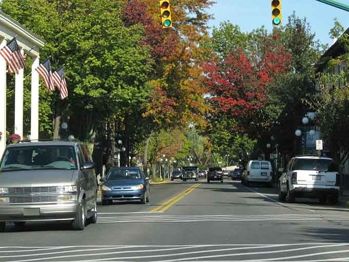 Tree-lined streets where autumn puts on a show that rivals any Broadway production you've ever seen.