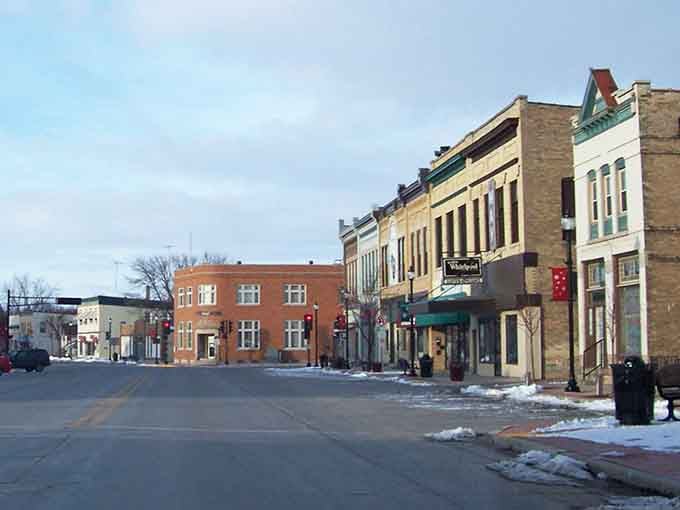 Downtown Mayville's historic storefronts prove that architectural charm doesn't require a trust fund or time machine to enjoy.