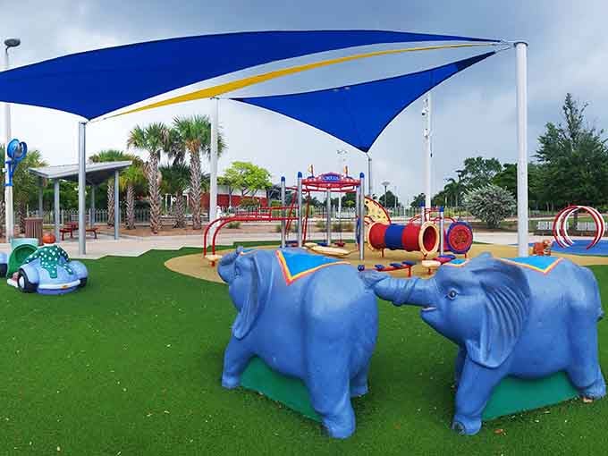 Those blue elephants aren't going anywhere, which makes them infinitely more reliable than most circus performers you'll meet.