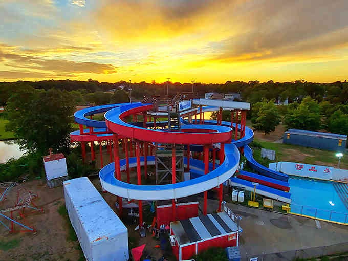 These thrilling water slides look even more spectacular at sunset, making Ocean Beach Park a destination that delights from morning until evening.