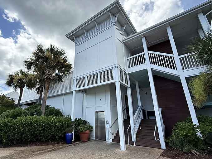 That classic coastal architecture isn't just for show—it's your first hint that something special awaits upstairs.