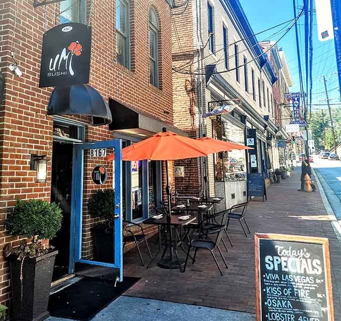 That charming storefront with the bright orange umbrellas is calling your name louder than your GPS ever could.