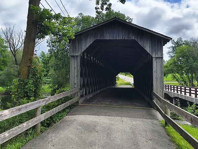 Wisconsin's oldest covered bridge stands proud since 1876, proving good craftsmanship never goes out of style.