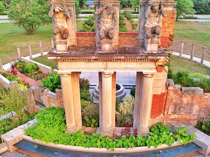 Ancient ruins meet Midwestern charm in this architectural treasure that traveled all the way from New York City.