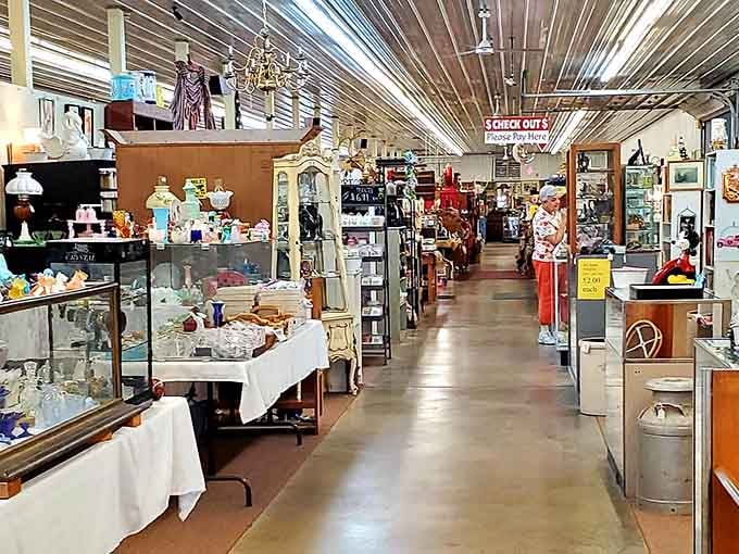 Endless aisles of treasures stretch before you like the world's most interesting time machine on concrete floors.