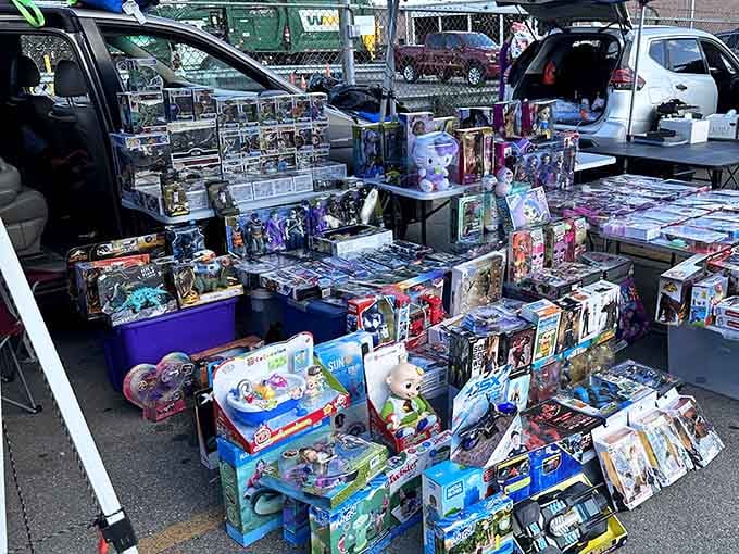 Toy collectors and kids alike will love the incredible selection of action figures, games, and collectibles available at unbeatable flea market prices.