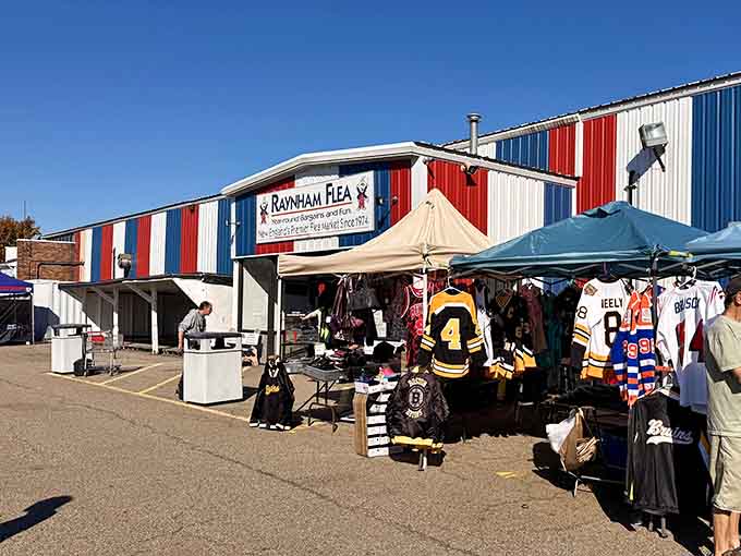 Outside vendors set up shop rain or shine, because treasure hunting waits for no weather forecast.