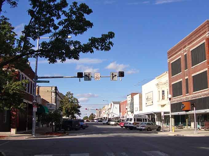 Historic architecture meets small-town charm in Kirksville's beautifully preserved downtown square, where every building tells a story.