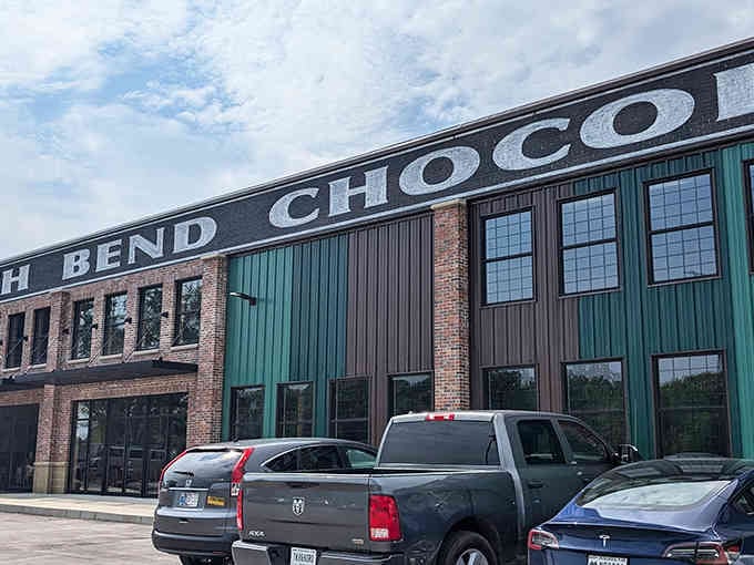 That brick facade announces your destination louder than a dinner bell at suppertime on the farm.