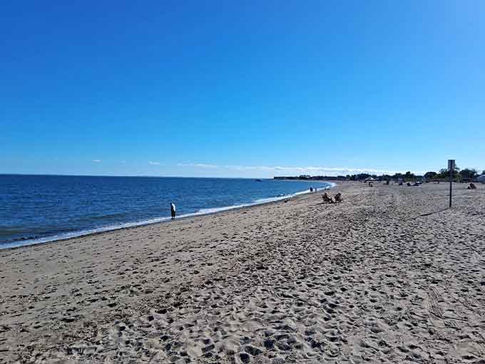 Long Island Sound stretches before you like nature's own infinity pool, minus the pretentious poolside service.