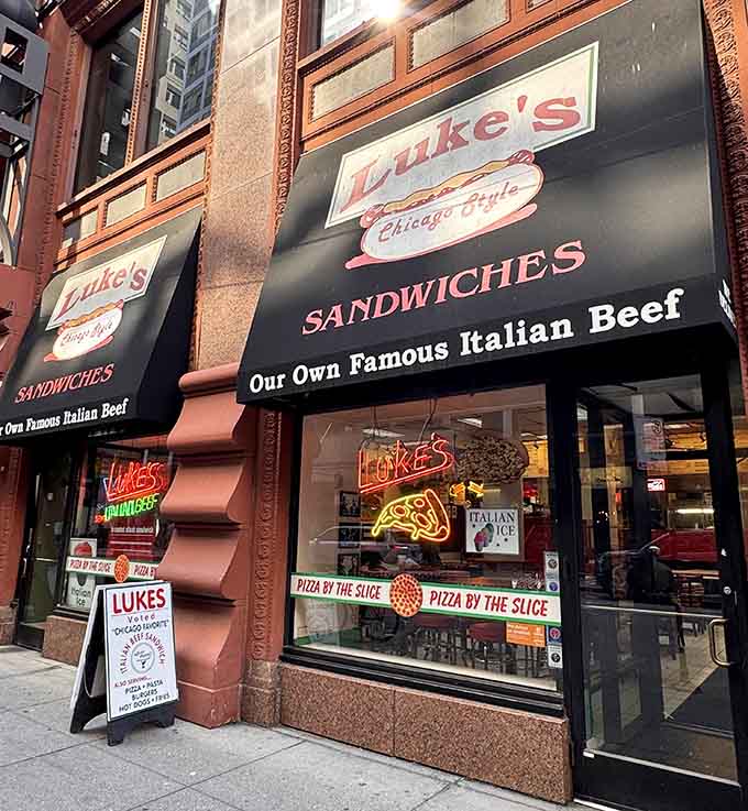 That storefront isn't trying to win beauty contests, just your eternal devotion through superior sandwiches.