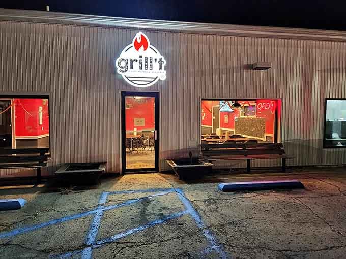 That flame logo isn't just for show, it's a promise of the smoky goodness waiting inside.