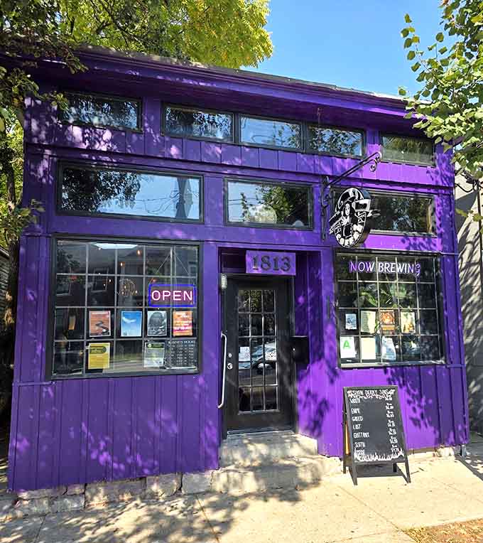 That purple facade isn't whispering for attention, it's practically singing an aria on Bardstown Road.