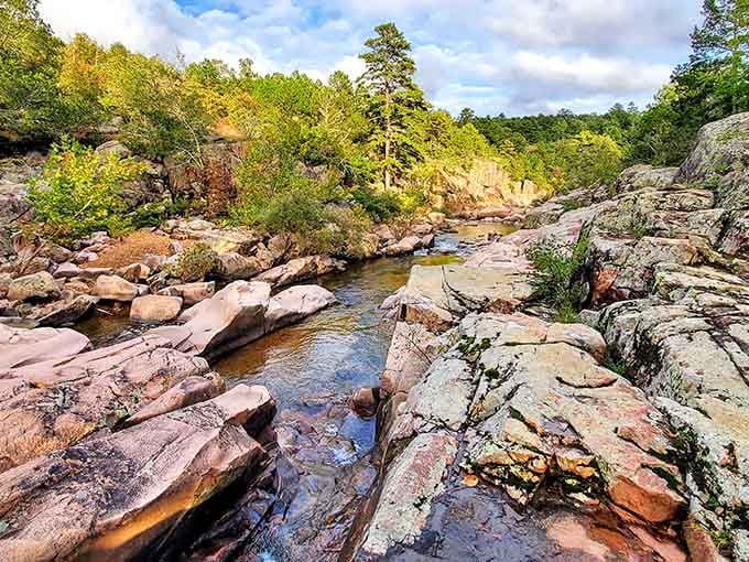 Ancient volcanic rock meets crystal-clear water in a geological masterpiece that's been 1.5 billion years in the making.