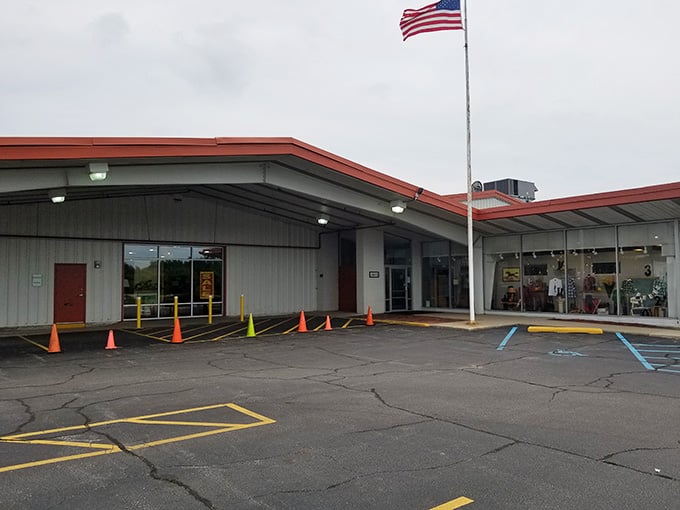 Your next favorite shopping destination awaits behind this unassuming exterior in Crown Point, Indiana.