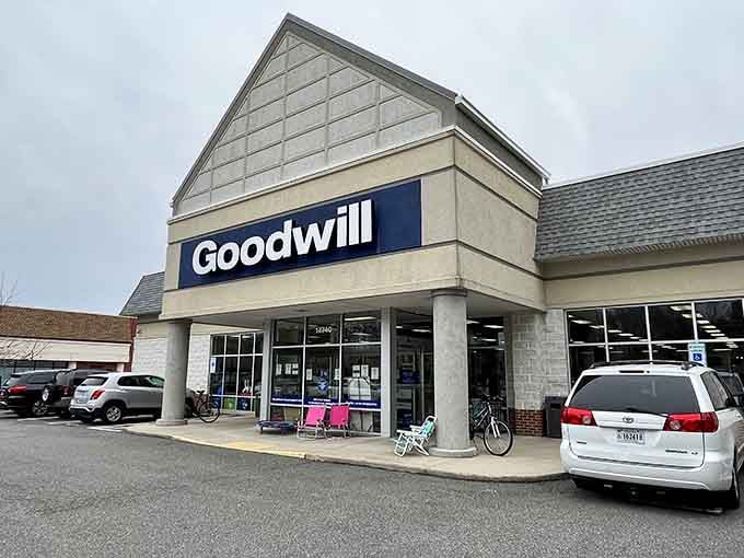 That iconic blue sign beckons bargain hunters like a lighthouse guides ships to shore.