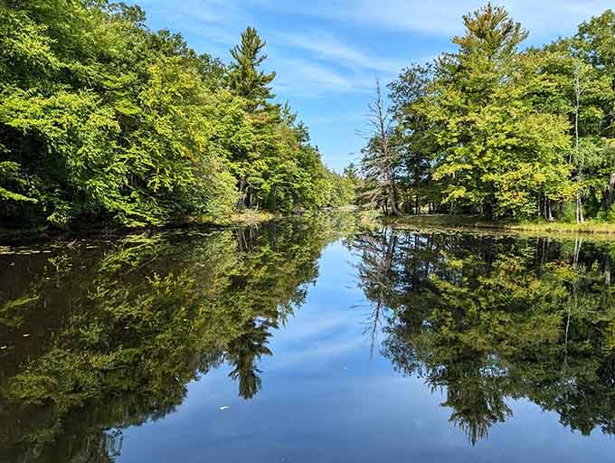 Mother Nature showing off with reflections so perfect, you'll question which way is up and which is down.