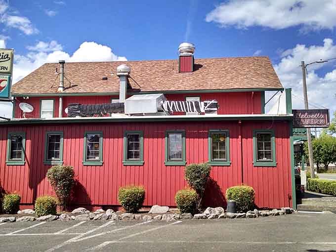 That red barn exterior isn't fooling anyone &ndash; inside lies burger paradise waiting to be discovered.