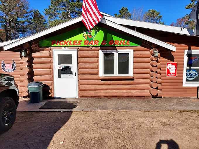 That log cabin exterior isn't just for show, it's a promise of the comfort food waiting inside.