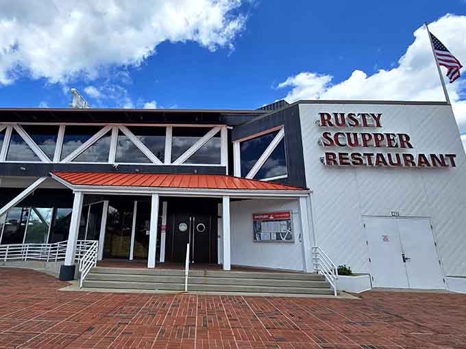 That nautical charm hits you before you even walk through the door at this harbor gem.