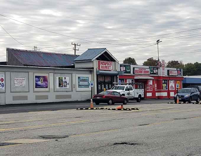 Red, white, and blue buildings house everything from vintage records to power tools at prices that defy logic.