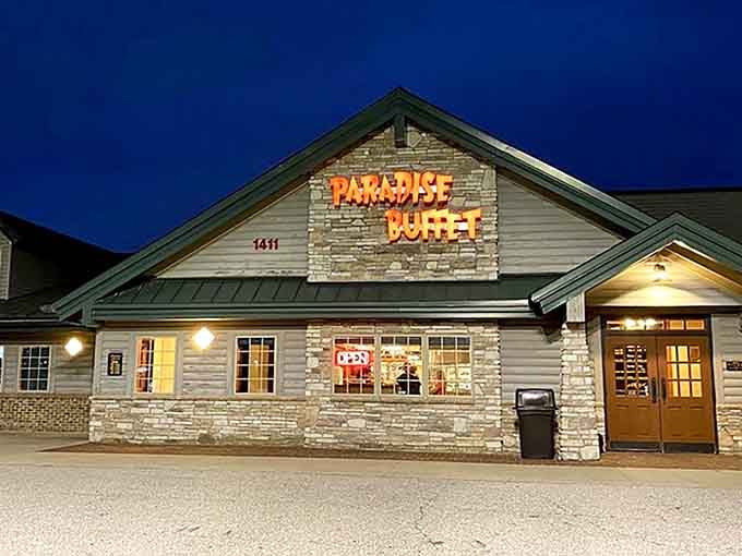 That glowing sign isn't just lighting up the night, it's calling you home to dinner paradise.