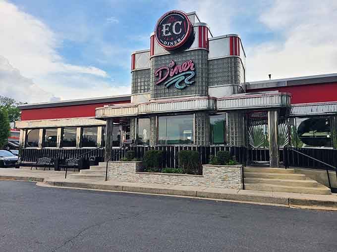 That gleaming chrome exterior isn't just for show; it's a beacon calling you to milkshake paradise in Ellicott City.
