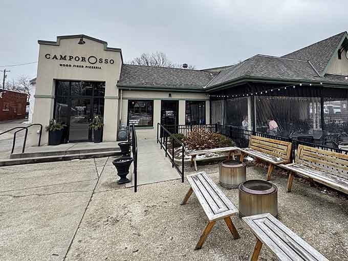 That unassuming exterior hides some of the most spectacular pizza you'll find anywhere in Kentucky.