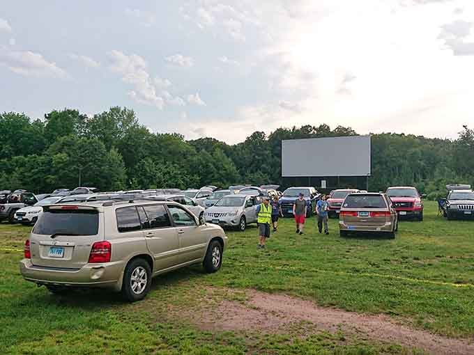 That massive screen rising against the Connecticut sky isn't just showing movies, it's preserving dreams one double feature at a time.