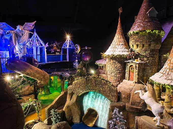 That castle exterior isn't just for show, it's your portal to four floors of pure fantasy madness.