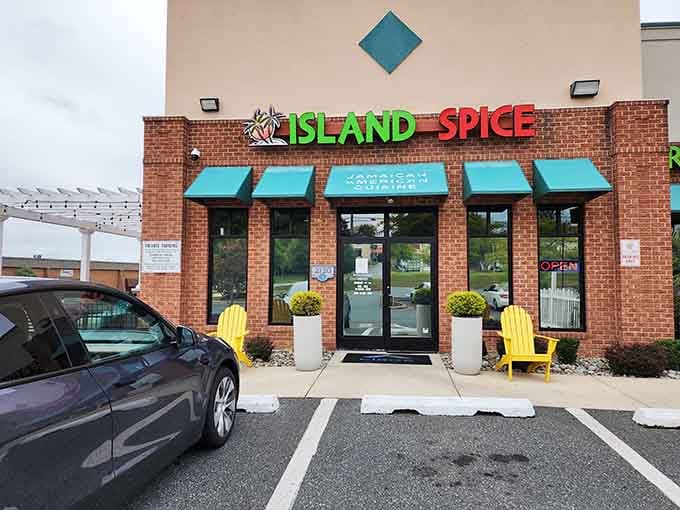 Those turquoise awnings are like a beacon calling you to Caribbean paradise, minus the airfare.