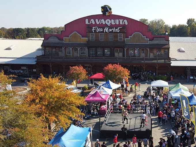 That Western-style facade isn't just for show—it's your gateway to one of Georgia's most entertaining shopping adventures.