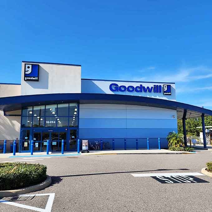 That iconic blue swoosh welcomes you to retail therapy where your wallet actually thanks you afterward.