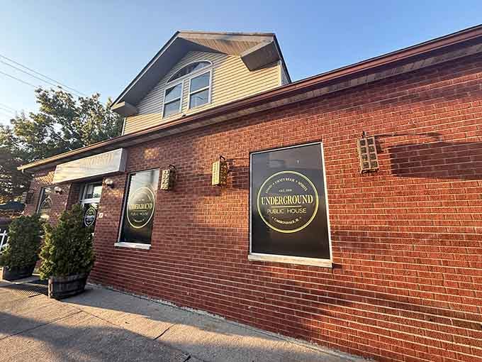 That brick exterior isn't trying to win any beauty contests, just your heart and your appetite.