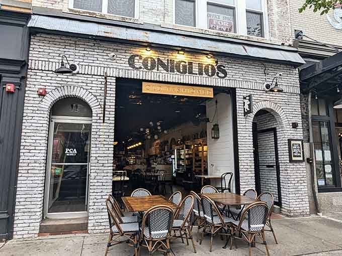 Classic storefront charm meets modern comfort, proving some combinations never go out of style, unlike your high school haircut.