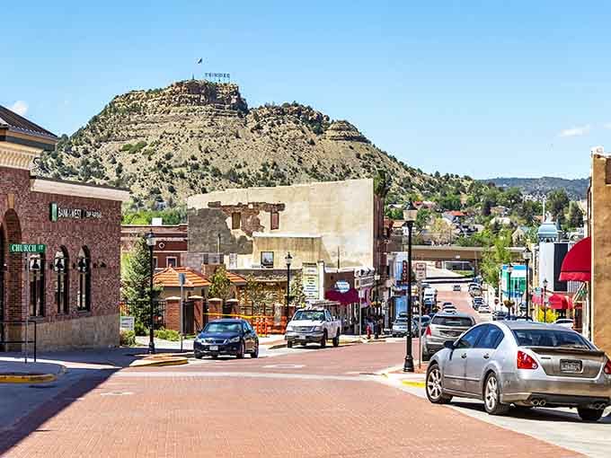Fisher's Peak watches over Main Street like a benevolent landlord who actually keeps the rent reasonable.