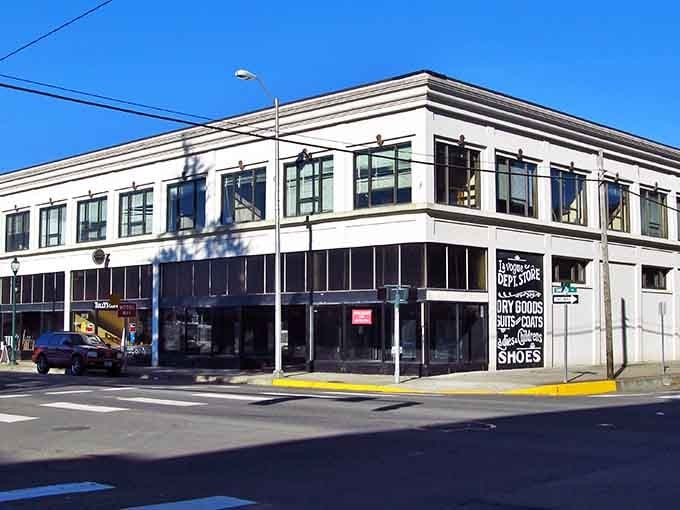 Downtown Hoquiam's historic brick buildings stand proud, reminding you that character doesn't need a facelift.