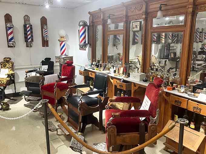 These vintage barber chairs aren't just furniture, they're time machines upholstered in leather and nostalgia.
