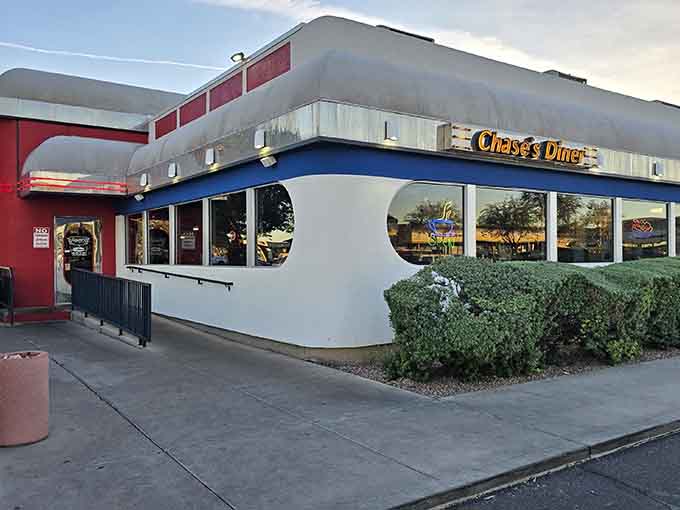 That curved white facade and blue awning practically whisper "come in, the milkshakes are waiting for you."