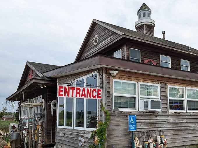 When a building looks this weathered and authentic, you know the seafood inside is the real deal.