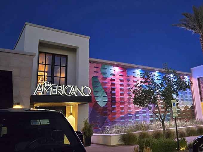 When the sun sets and those lights come on, The Americano transforms into the kind of spot that makes you glad you got dressed up (even just a little).