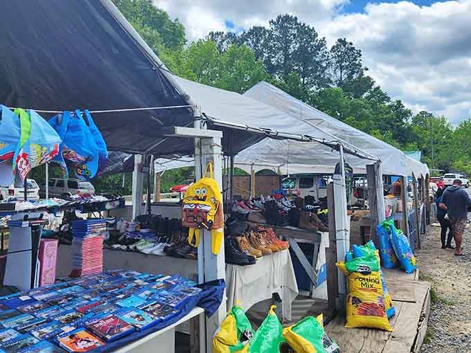 The outdoor vendor area stretches before you like a treasure hunter's paradise waiting to be explored.