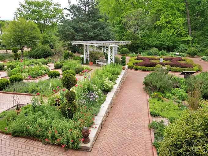 Those brick pathways and manicured beds prove that some gardens are just showing off, and we're here for it.