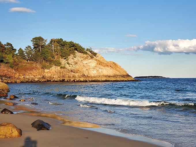Those rocky bluffs frame the water like nature's own picture window, complete with complimentary ocean soundtrack.