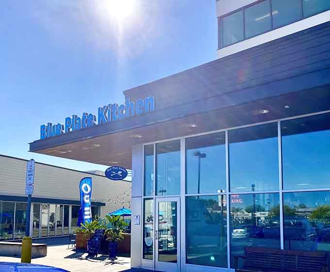 That bright blue signage isn't just catching your eye, it's calling you to breakfast paradise in West Hartford.