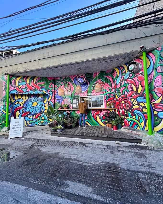 That moment when you realize paradise is actually a tiny doughnut shop hiding beneath the L tracks.