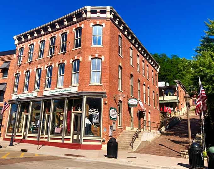 Historic brick beauty meets Italian soul in downtown Galena, where romance waits around every corner.